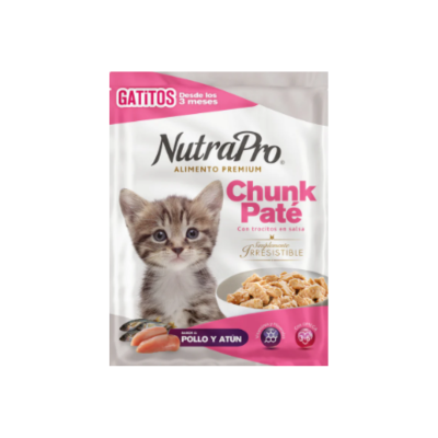 NutraPro Pouch Cat Sabor Pollo y Atún 85 gr Alimento Humedo Gatos ...