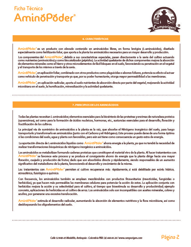 Aminopoder | Fertilizantes Jardinería | Tierragro Colombia