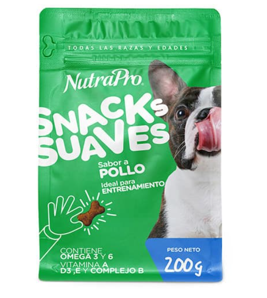 Nutrapro Snack suaves perro pollo 200 gr – Tierragro